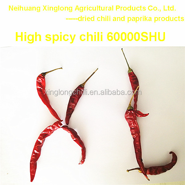 Stemless Chinese Dried Chili Peppers 819 High SHU Dried Hot Chillies